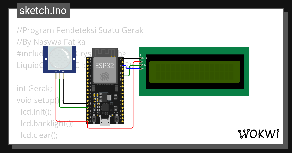 Motion Sensor Nasywa Wokwi Esp32 Stm32 Arduino Simulator 