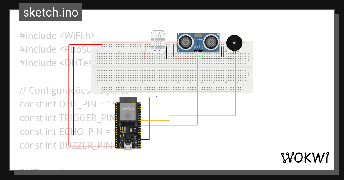Monitoramento remoto - Wokwi ESP32, STM32, Arduino Simulator