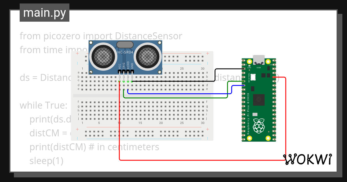 Ultrasonic Distance Sensor Wokwi Esp32 Stm32 Arduino Simulator 4833
