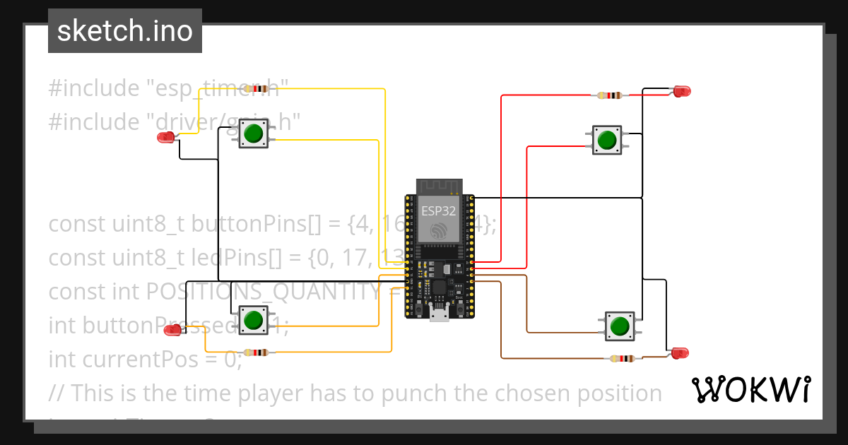 Boxing Game - Wokwi ESP32, STM32, Arduino Simulator