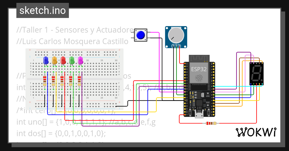 TALLER1-ESP32 - Wokwi ESP32, STM32, Arduino Simulator