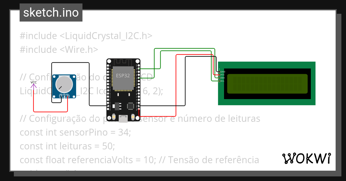 VOLTIMETRO v1 ARMAJUSTADO Copy - Wokwi ESP32, STM32, Arduino Simulator