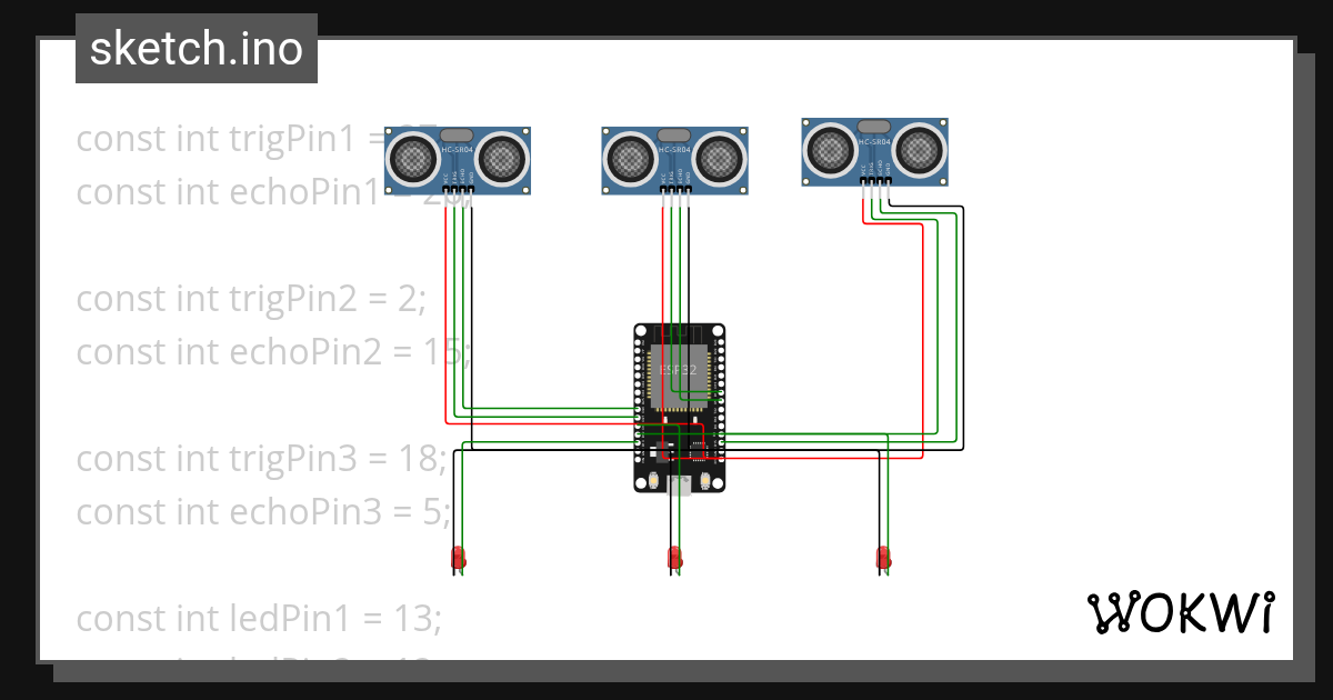 Parking Spots Detector Using Motion Sensor By Kelompok 5 Copy - Wokwi ESP32, STM32, Arduino ...
