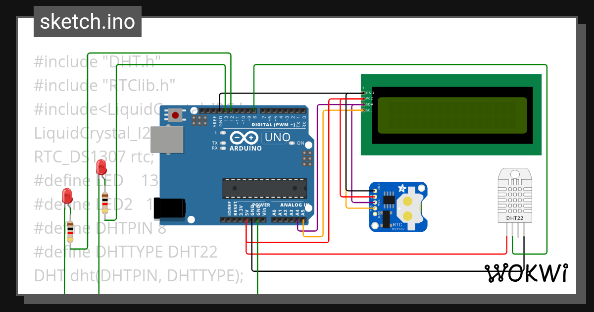 Rangkaian Lcd Dan Rtc Wokwi Esp32 Stm32 Arduino Simulator 3761