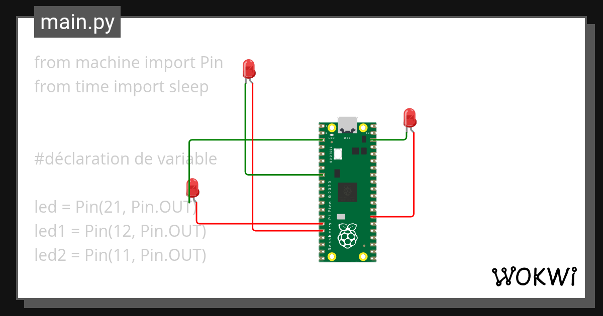 Blink with MicroPython Copy - Wokwi ESP32, STM32, Arduino Simulator