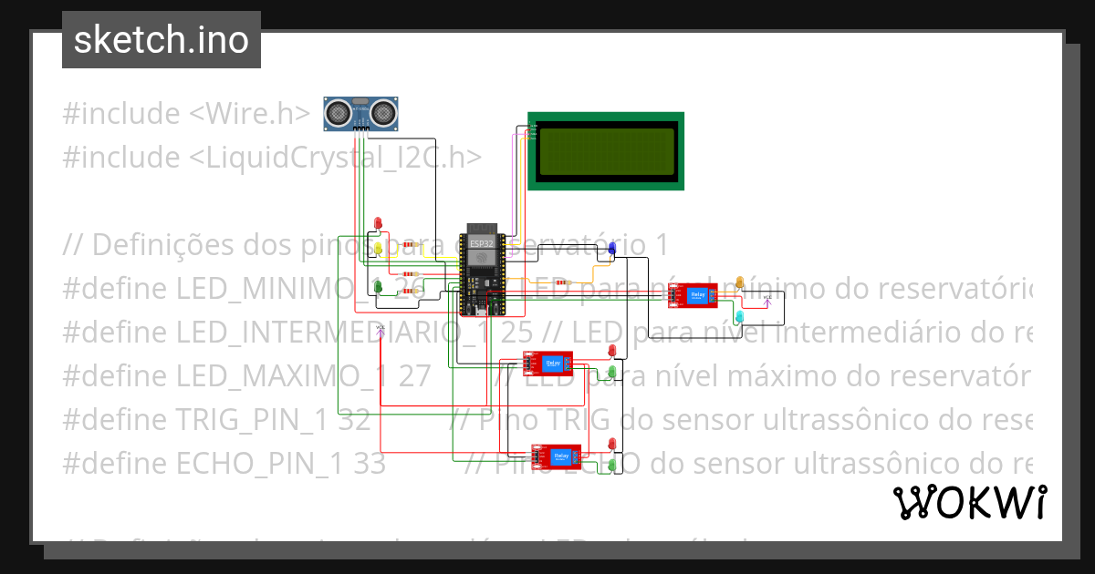 caixa de agua oficial V2 rele - Wokwi ESP32, STM32, Arduino Simulator