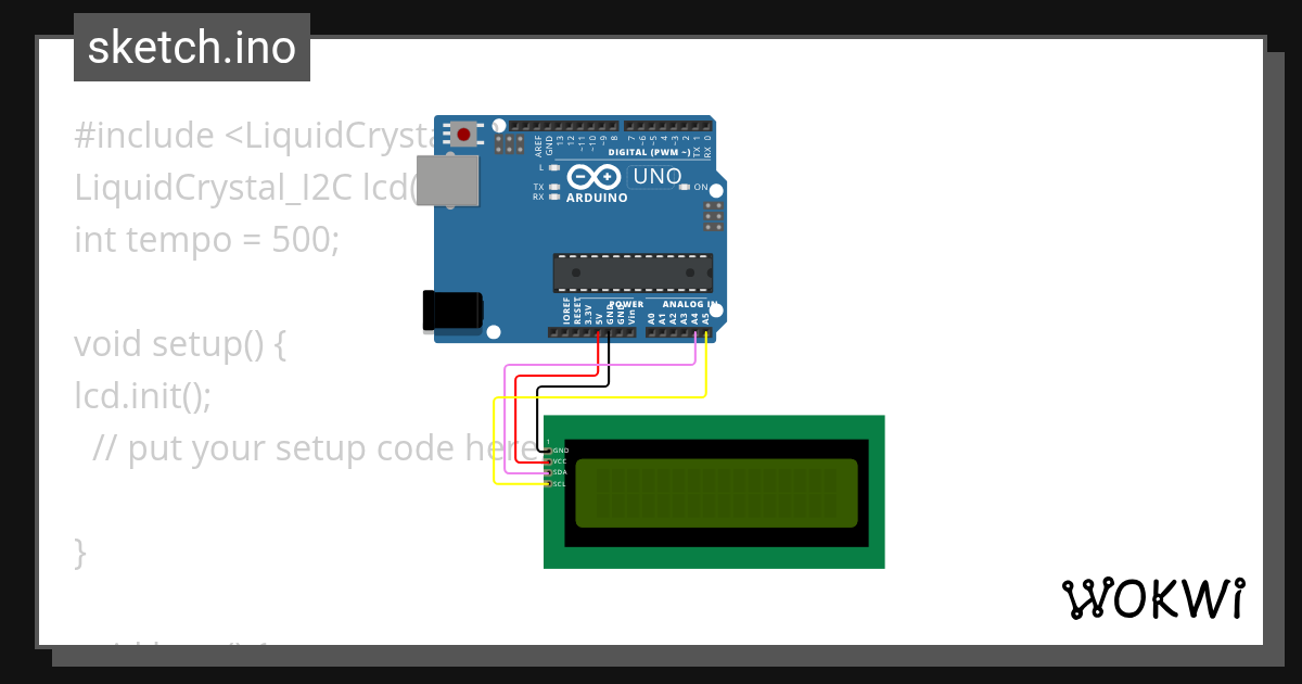Liquide Crystal Progroma Base Wokwi Esp32 Stm32 Arduino Simulator