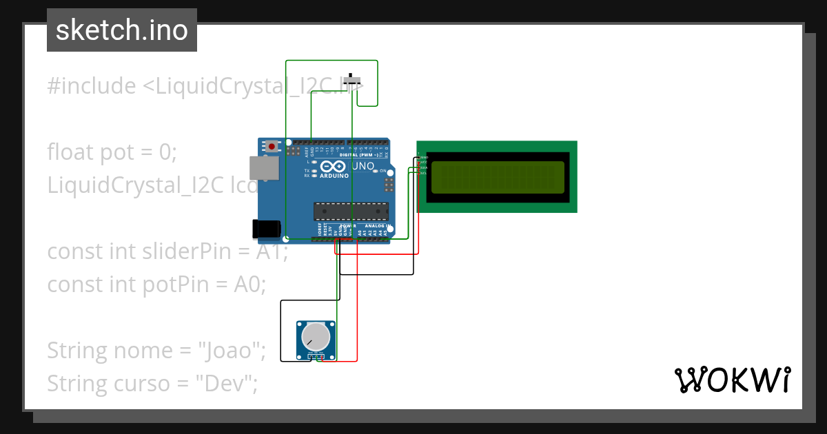 Display que se locomove solo (4) - Wokwi ESP32, STM32, Arduino Simulator