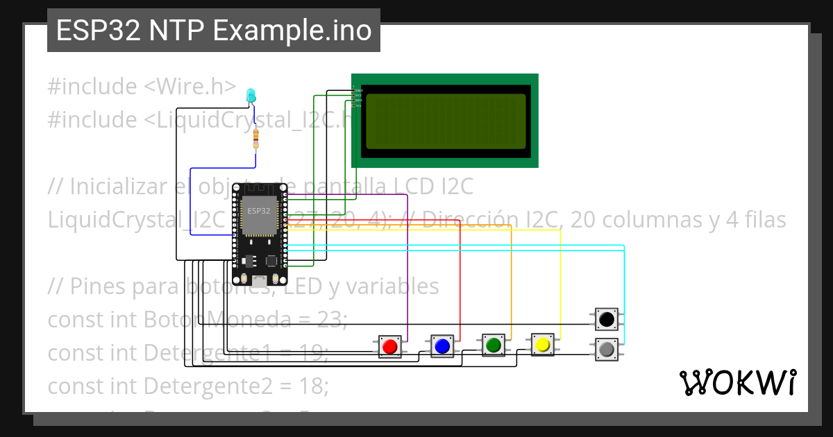Dispensador de detergente - Wokwi ESP32, STM32, Arduino Simulator