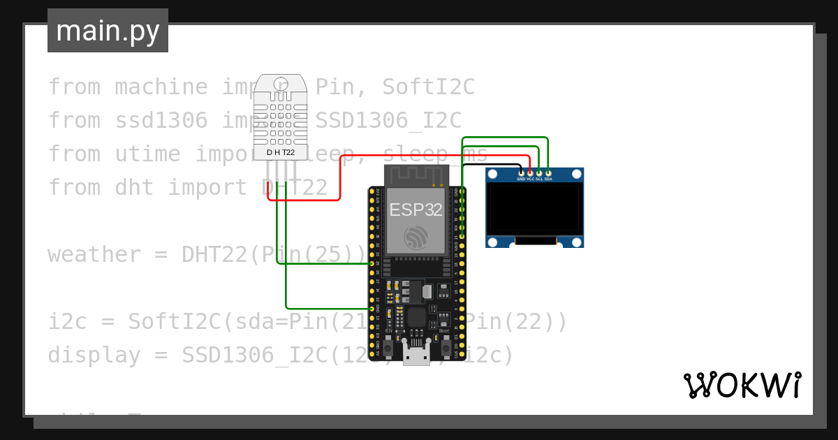 Датчик температуры Wokwi Esp32 Stm32 Arduino Simulator 9754