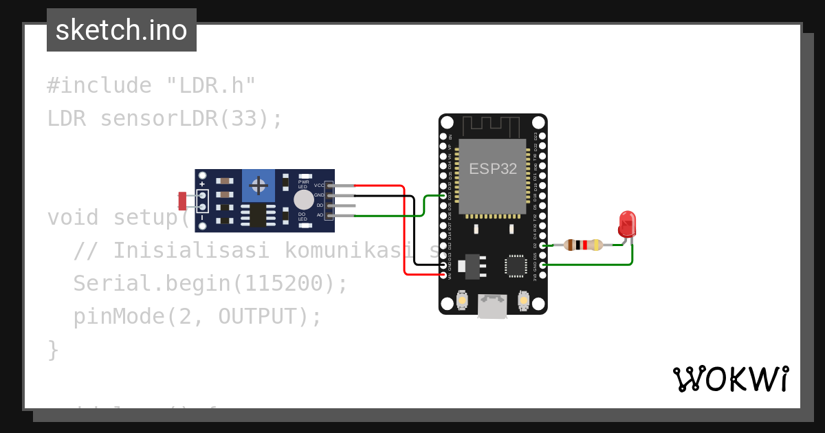 Ldr Wokwi Esp32 Stm32 Arduino Simulator 6335
