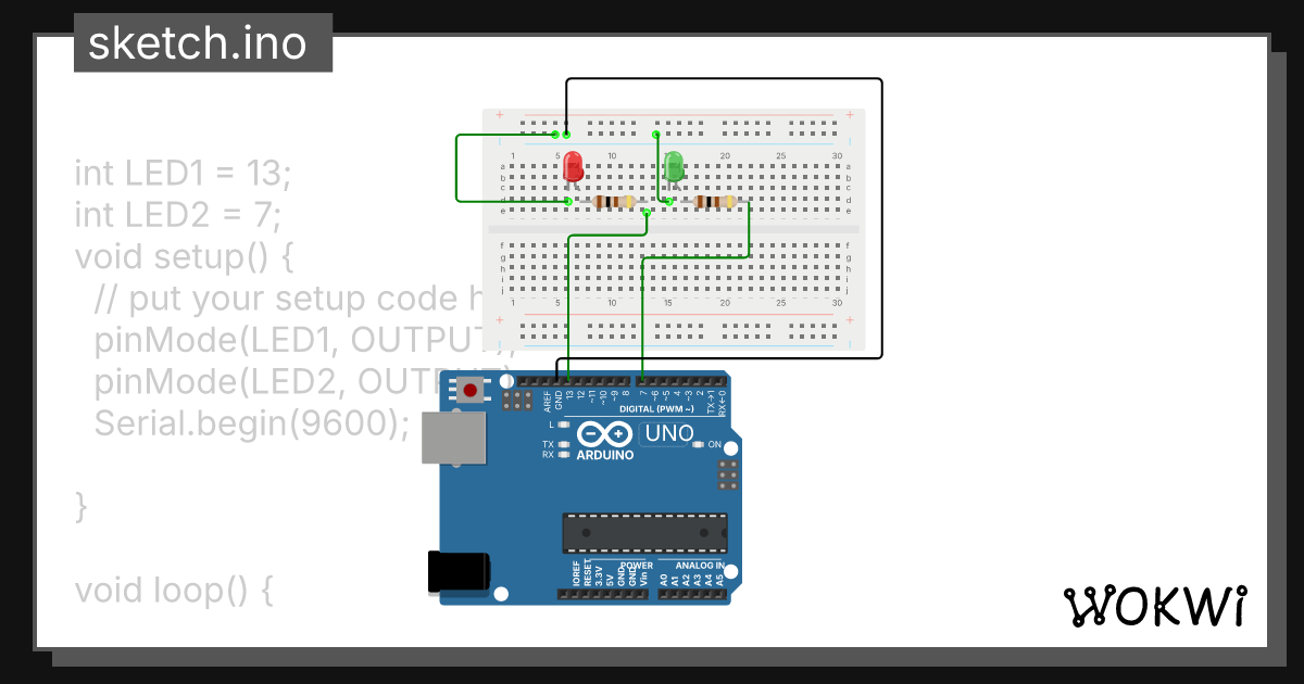 contoh led - Wokwi ESP32, STM32, Arduino Simulator