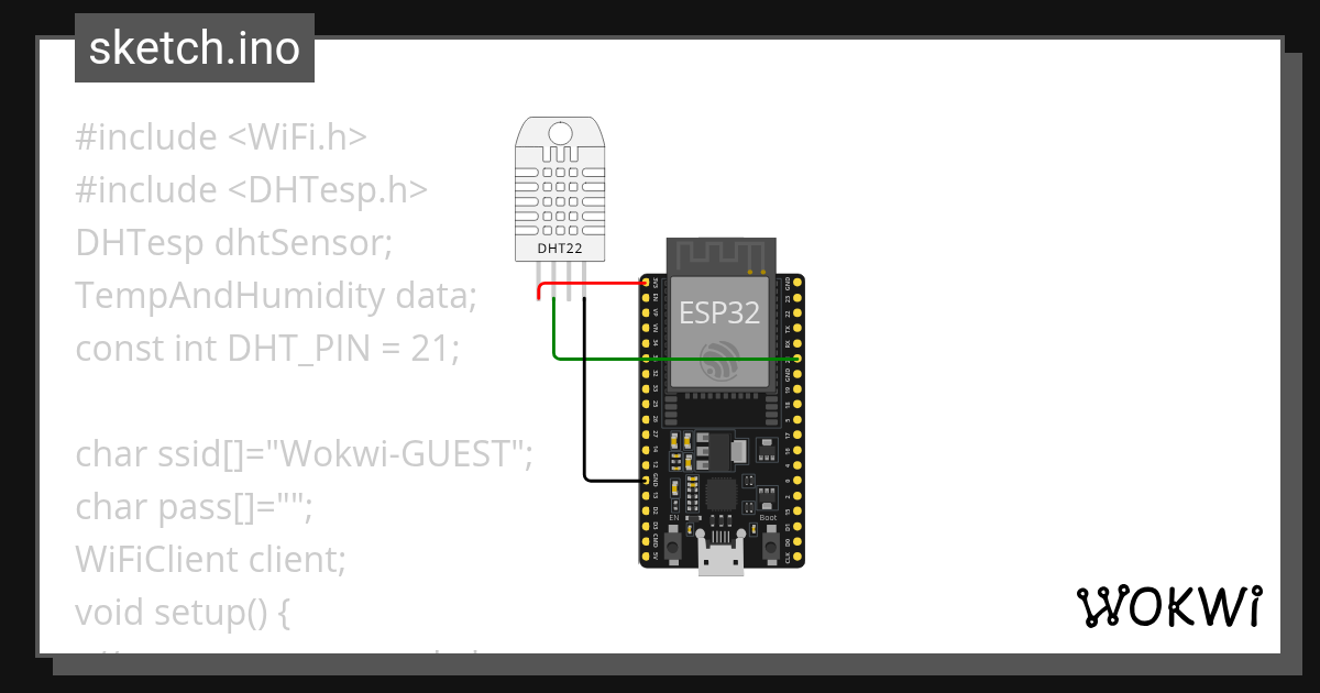 wifi with dht 22 - Wokwi ESP32, STM32, Arduino Simulator wifi with dht 22 - Wokwi ESP32, STM32, Arduino Simulator
