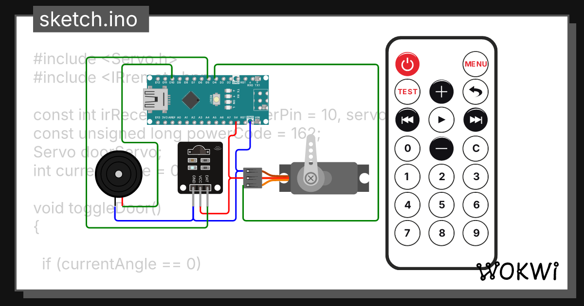 door control system - Wokwi ESP32, STM32, Arduino Simulator