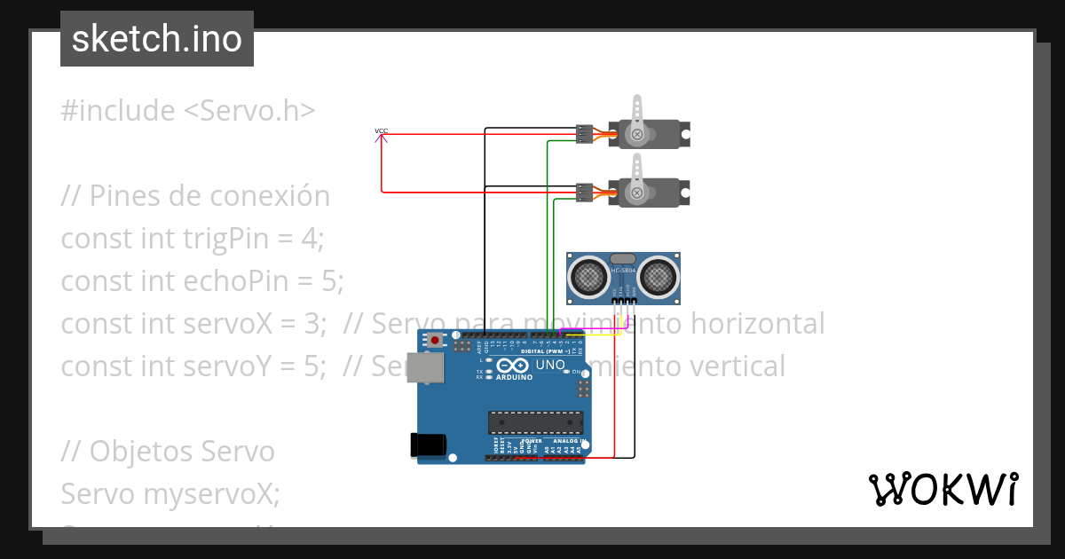 Prueba Servos - Wokwi ESP32, STM32, Arduino Simulator