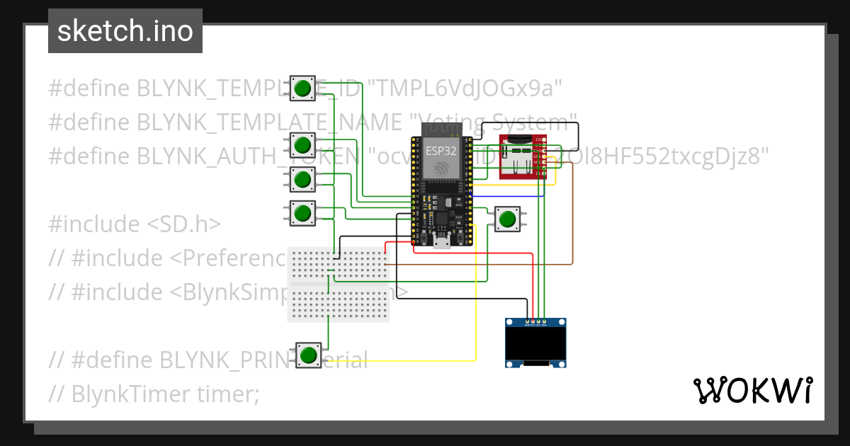 voting system - Wokwi ESP32, STM32, Arduino Simulator