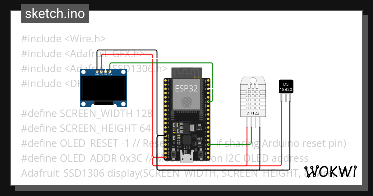 Oled Screen Testing Copy - Wokwi ESP32, STM32, Arduino Simulator
