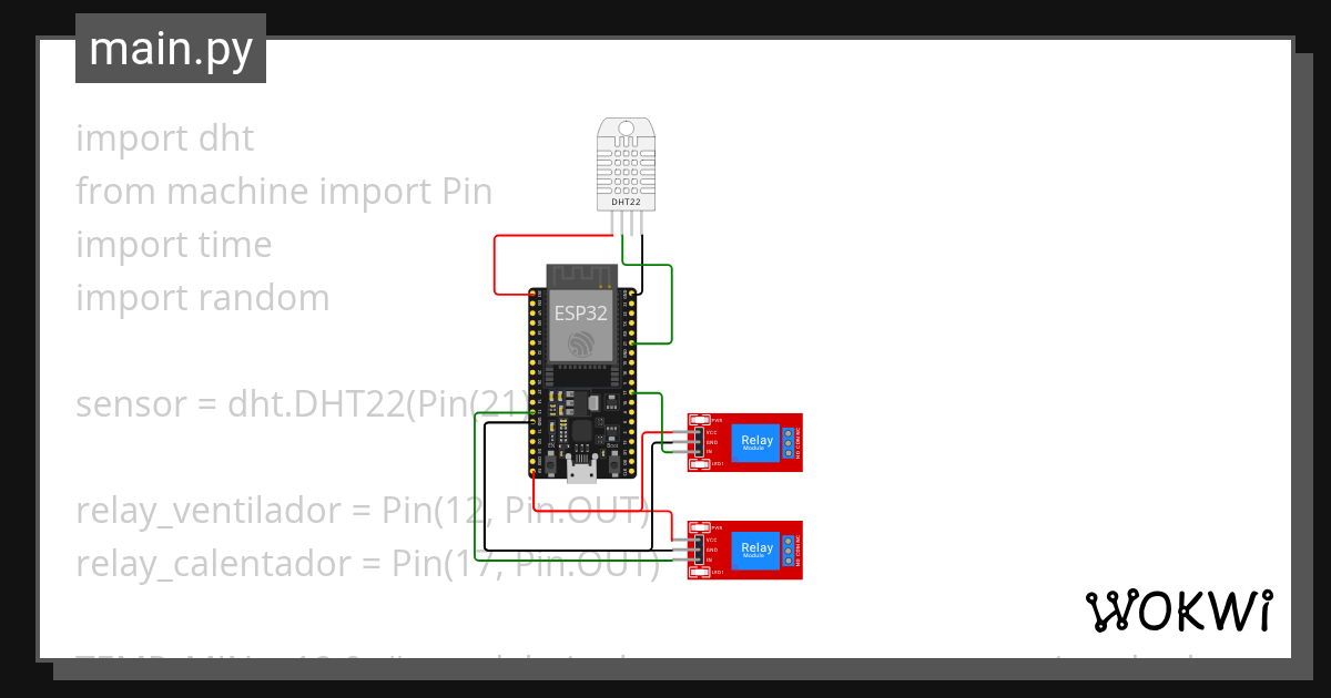 Controlador Ventilador Calentador Wokwi Esp32 Stm32 Arduino Simulator 9054