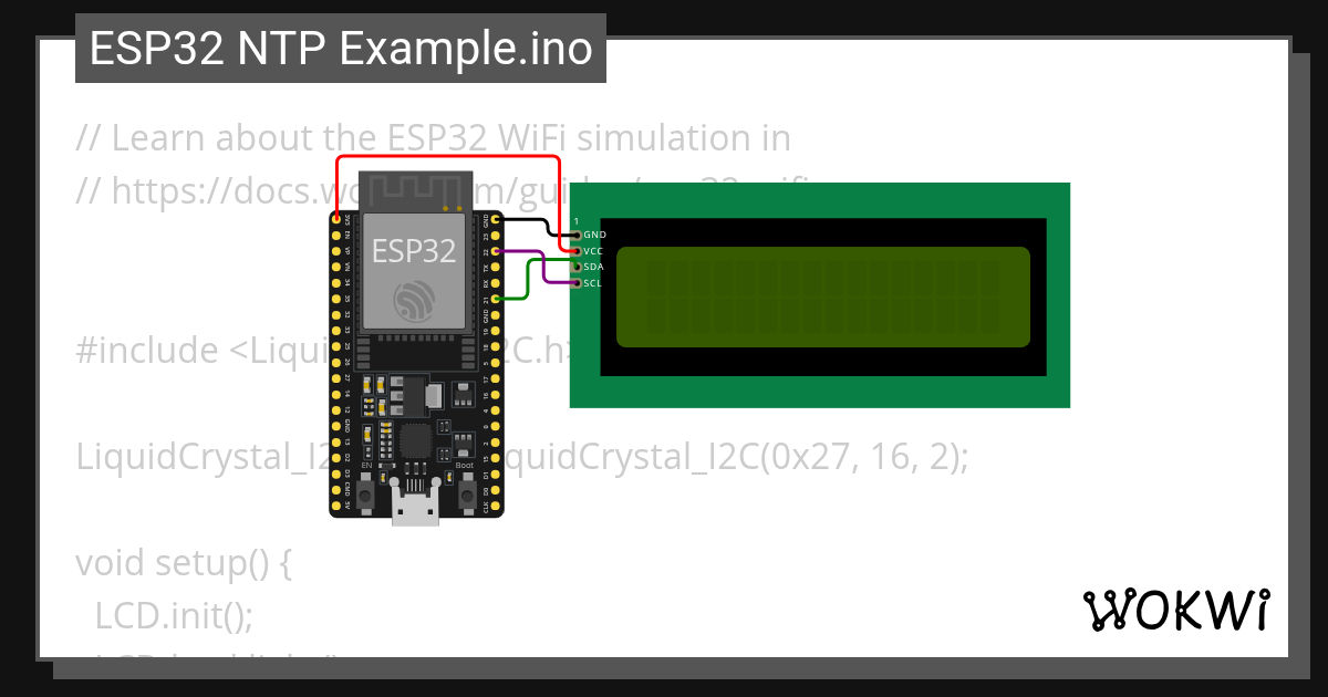 TUGAS ESP32 NTP Example.ino - Wokwi ESP32, STM32, Arduino Simulator