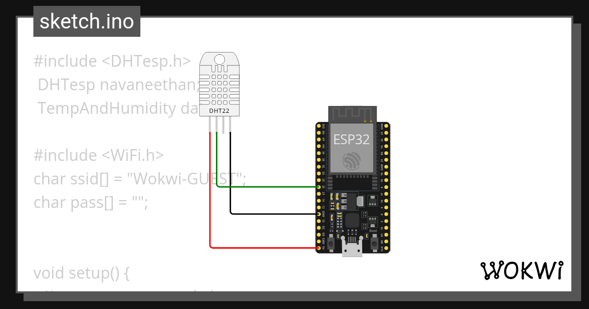 wifi & dht22 Copy (2) - Wokwi ESP32, STM32, Arduino Simulator