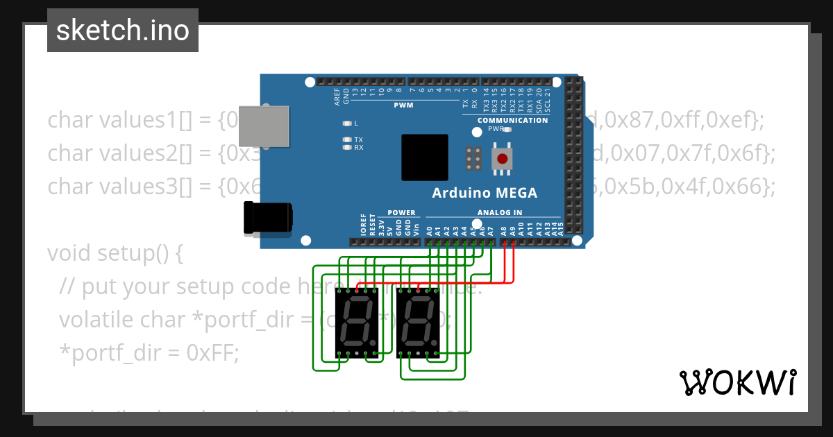 seven_seg_basics - Wokwi ESP32, STM32, Arduino Simulator