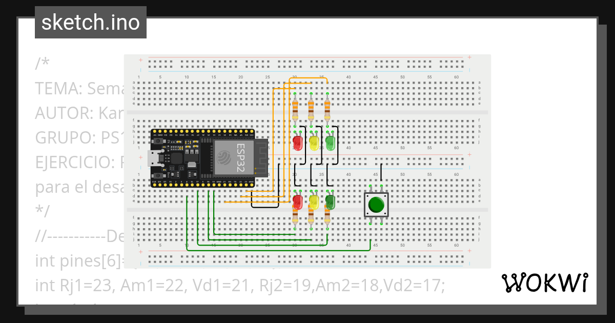 Nivelación Semaforo 2 Cedillo Stephanie PS1 Copy - Wokwi ESP32, STM32, Arduino Simulator