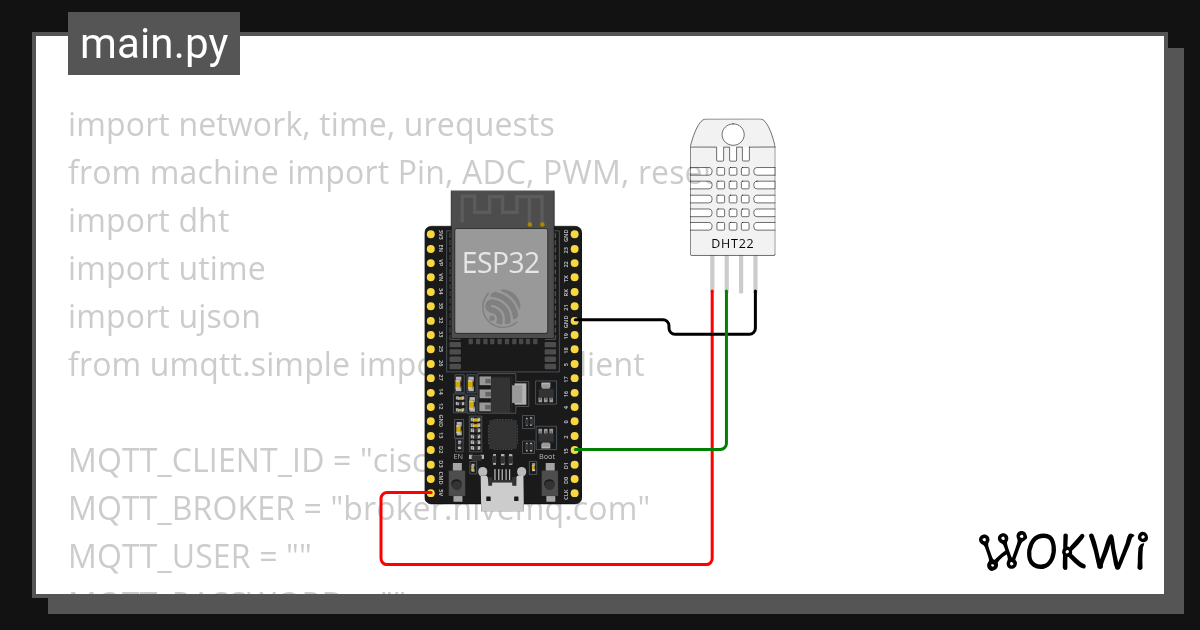 MQTT - Wokwi ESP32, STM32, Arduino Simulator