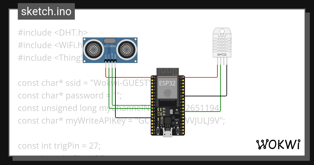 Wifi stimulation - Wokwi ESP32, STM32, Arduino Simulator