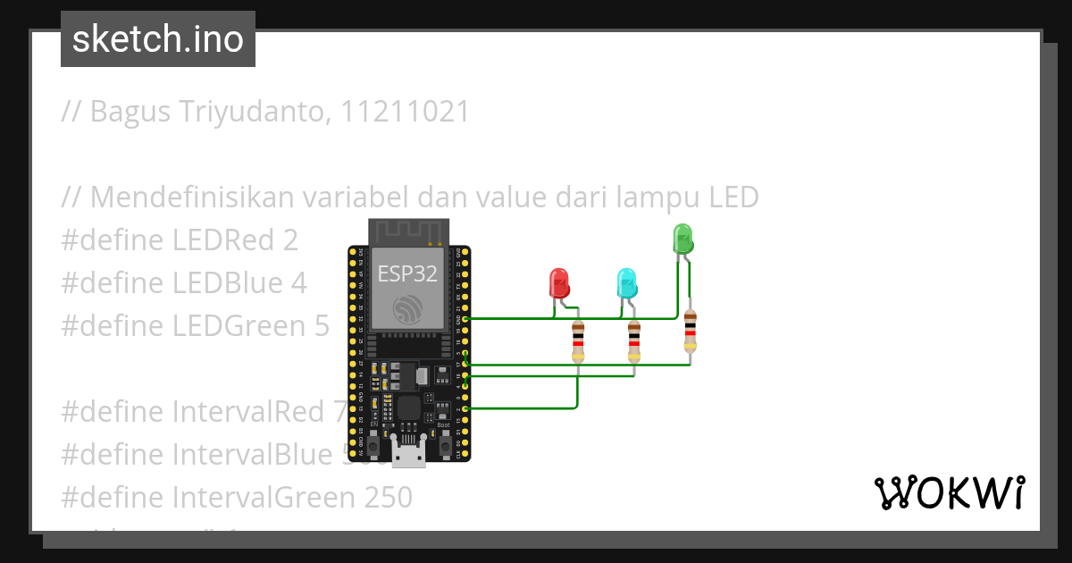 Bagus Triyudanto_ 11211021_Tugas1 - Wokwi ESP32, STM32, Arduino Simulator
