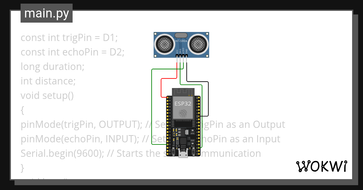 u sensor - Wokwi ESP32, STM32, Arduino Simulator