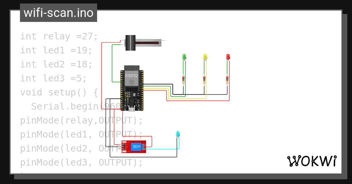 วัดระดับน้ำ Copy Wokwi Esp32 Stm32 Arduino Simulator 