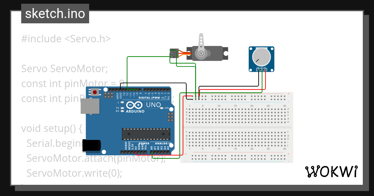 ServoMotor_con_poteciometro - Wokwi ESP32, STM32, Arduino Simulator