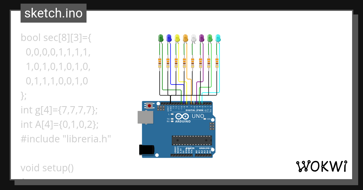 Leds - Wokwi ESP32, STM32, Arduino Simulator