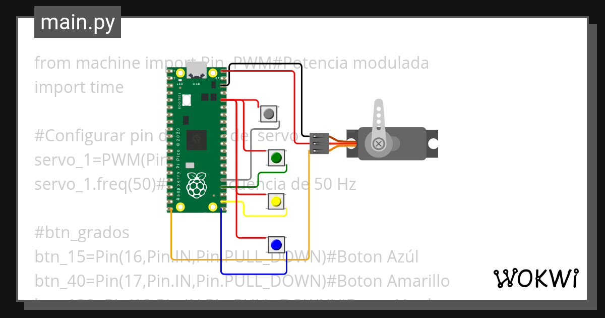 practica 4 servo - Wokwi ESP32, STM32, Arduino Simulator