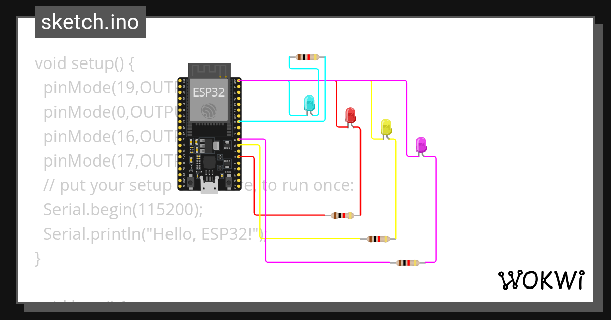 week 1 no 3 - Wokwi ESP32, STM32, Arduino Simulator