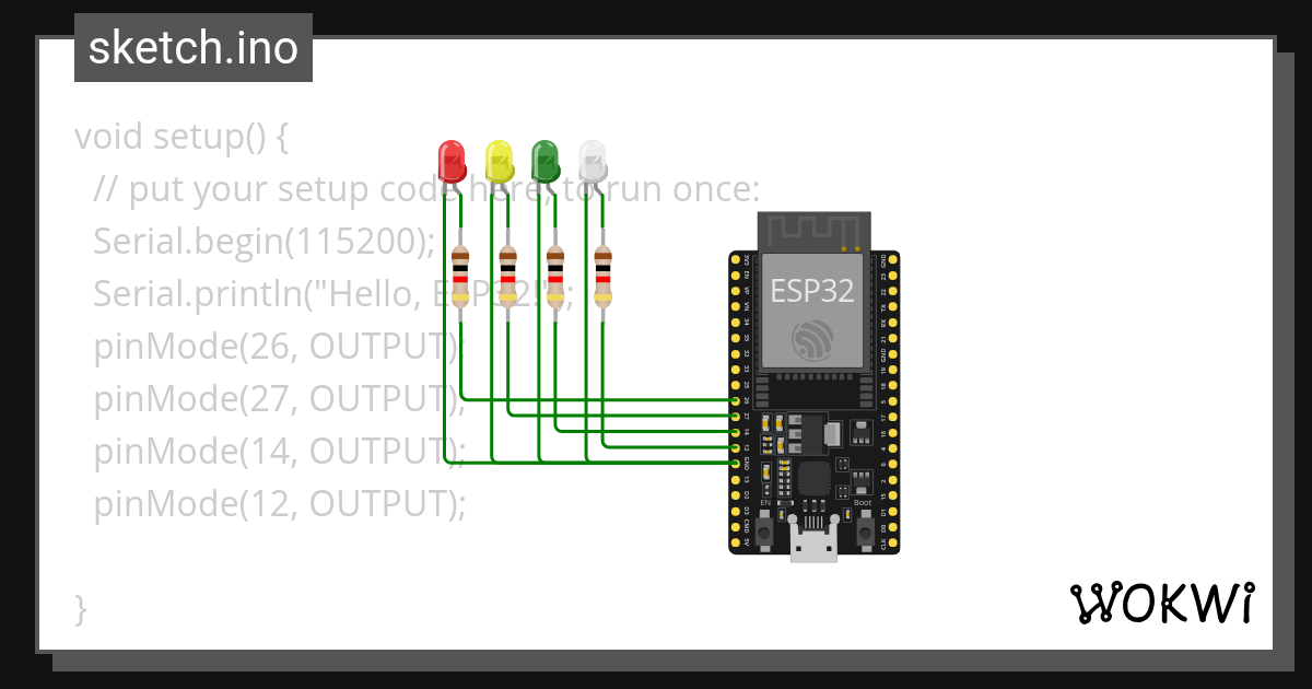 latihan modul 0 no 3 - Wokwi ESP32, STM32, Arduino Simulator latihan modul 0 no 3 - Wokwi ESP32, STM32, Arduino Simulator