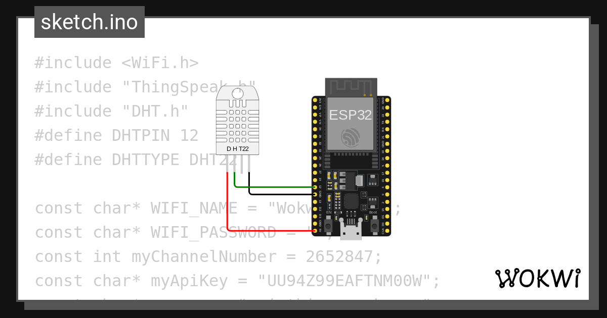 Thingspeakdht22 Wokwi Esp32 Stm32 Arduino Simulator