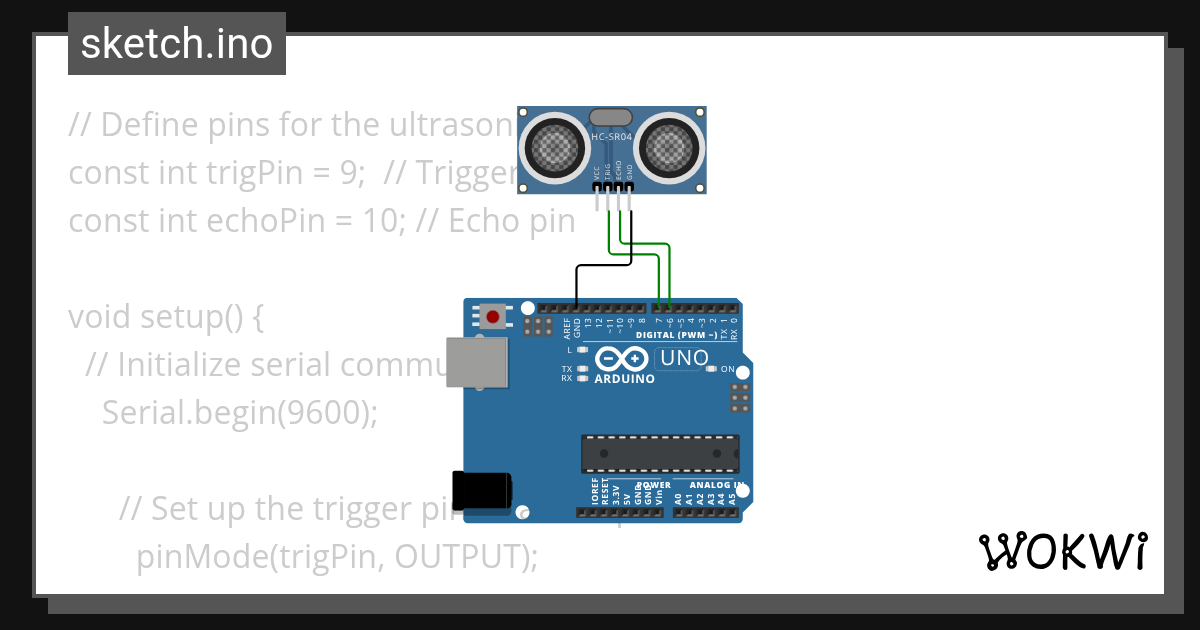 Distance Measurement Wokwi Esp32 Stm32 Arduino Simulator