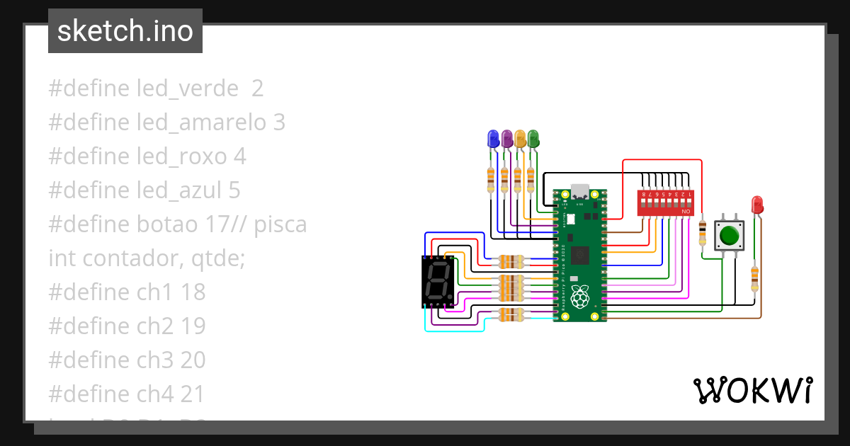 Sequencial Cchave Wokwi Esp32 Stm32 Arduino Simulator 