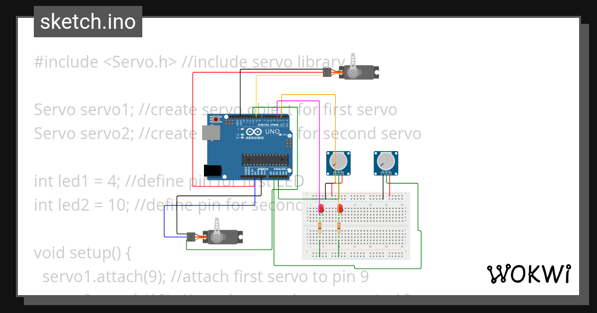 Práctica servomotor - Wokwi ESP32, STM32, Arduino Simulator