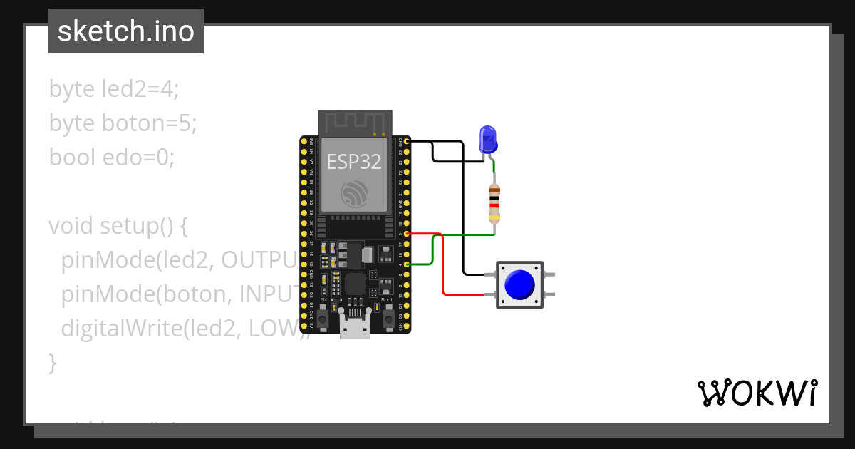 Boton - Wokwi ESP32, STM32, Arduino Simulator Boton - Wokwi ESP32, STM32, Arduino Simulator