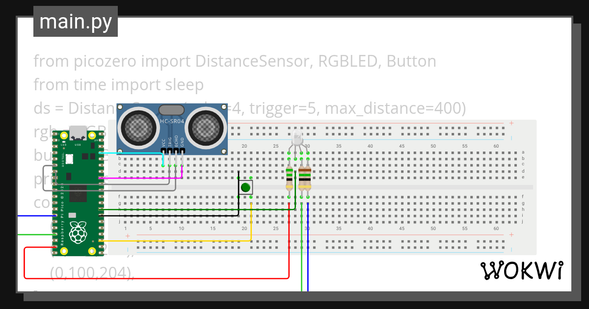 Wokwi ultrasonic prj - Wokwi ESP32, STM32, Arduino Simulator