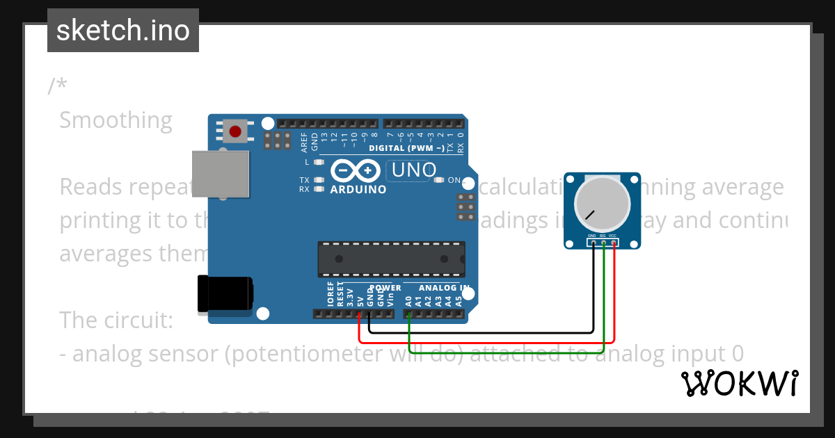 Smoothing - Wokwi ESP32, STM32, Arduino Simulator