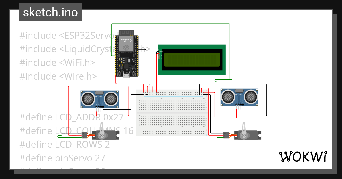 parqueadero - Wokwi ESP32, STM32, Arduino Simulator
