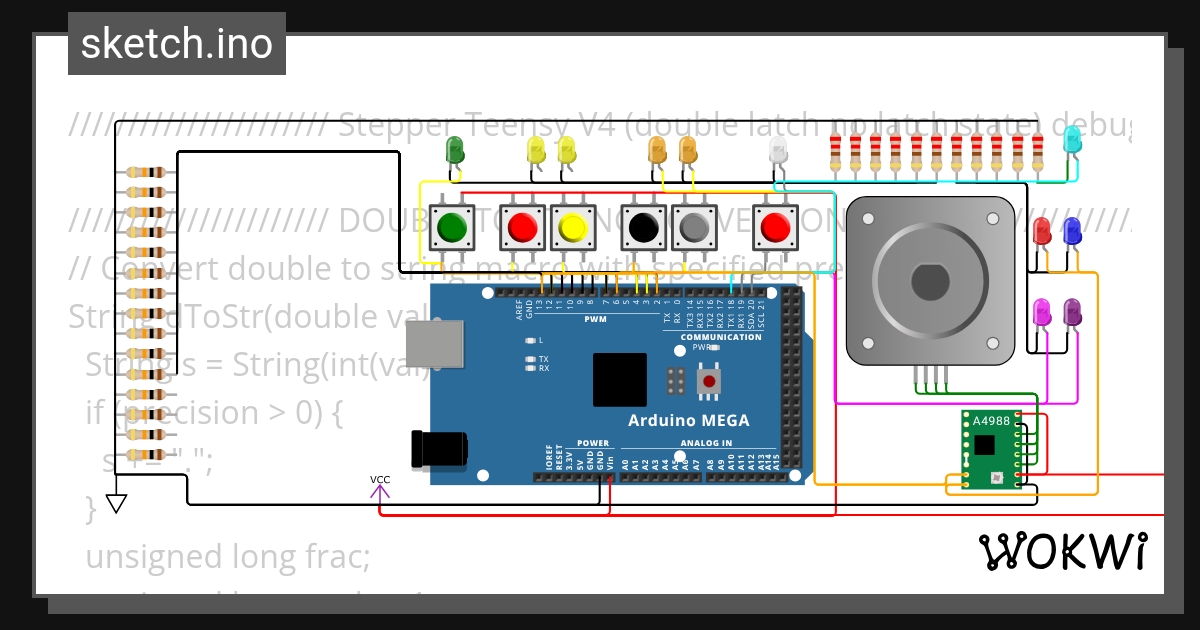 Stepper Teensy V8 (double latch and latch) test - Wokwi ESP32, STM32 ...