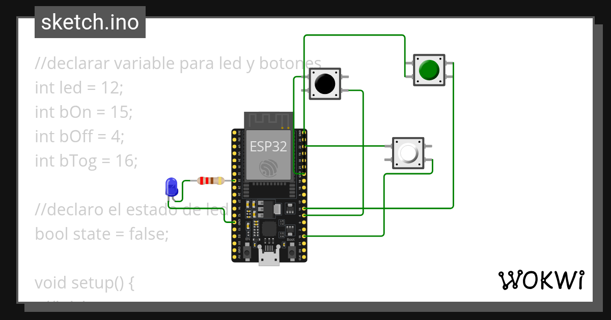botones pero con arduino - Wokwi ESP32, STM32, Arduino Simulator