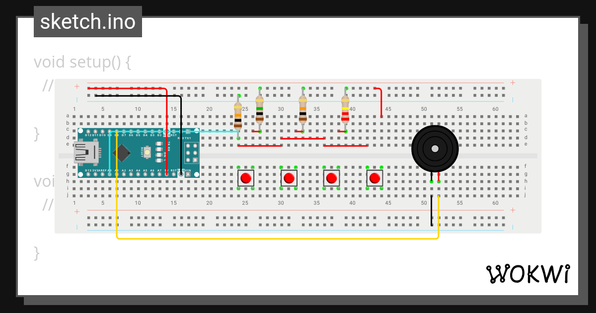 Piano Arduino Nano - Wokwi ESP32, STM32, Arduino Simulator