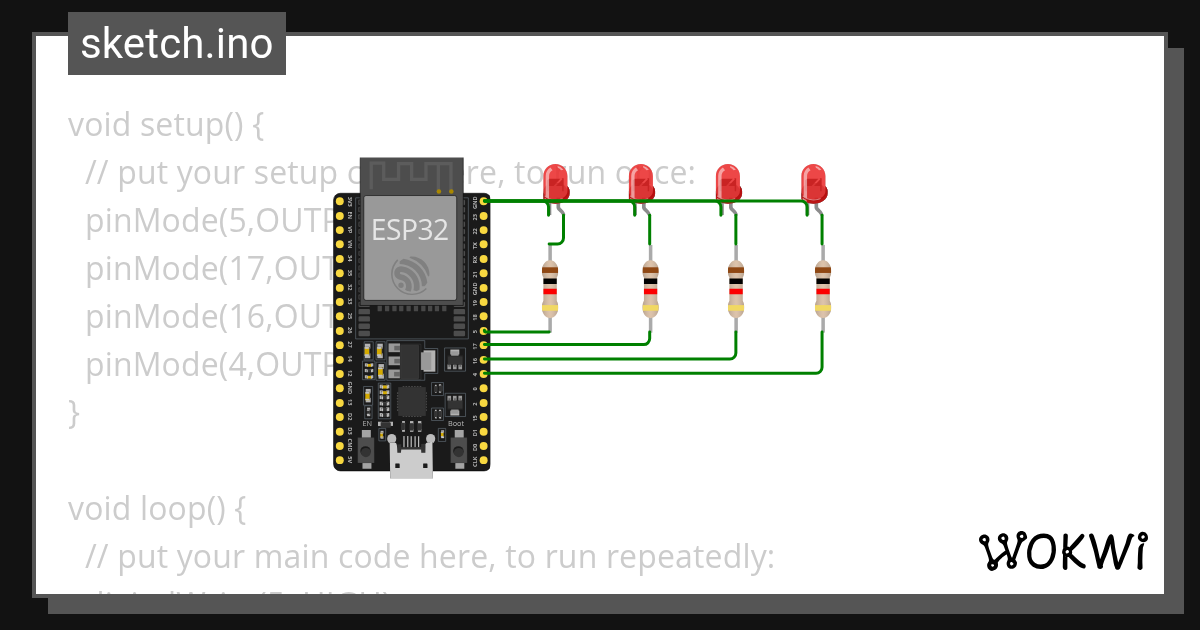 latihan 1 mnr 3 - Wokwi ESP32, STM32, Arduino Simulator