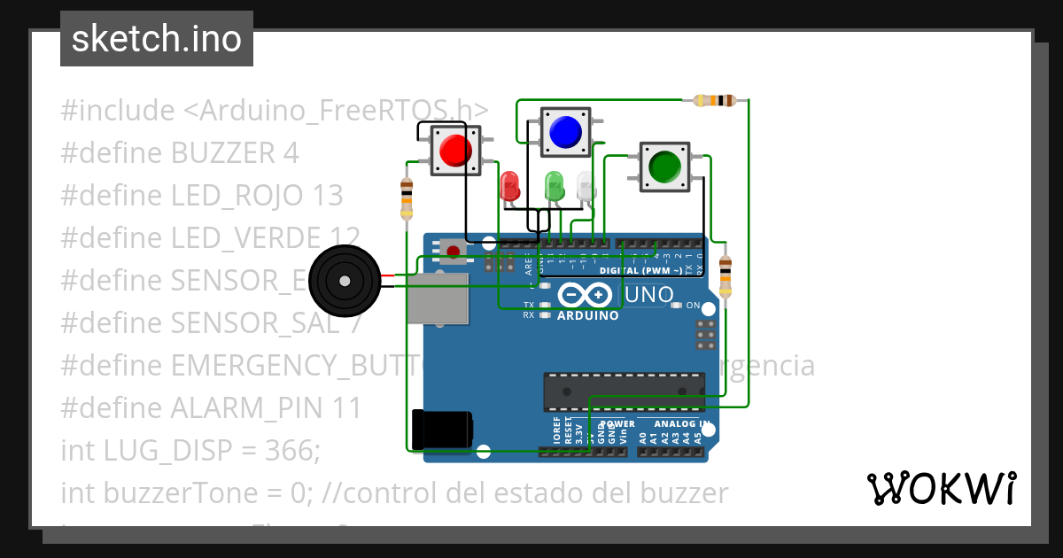 estacionamiento rtos - Wokwi ESP32, STM32, Arduino Simulator