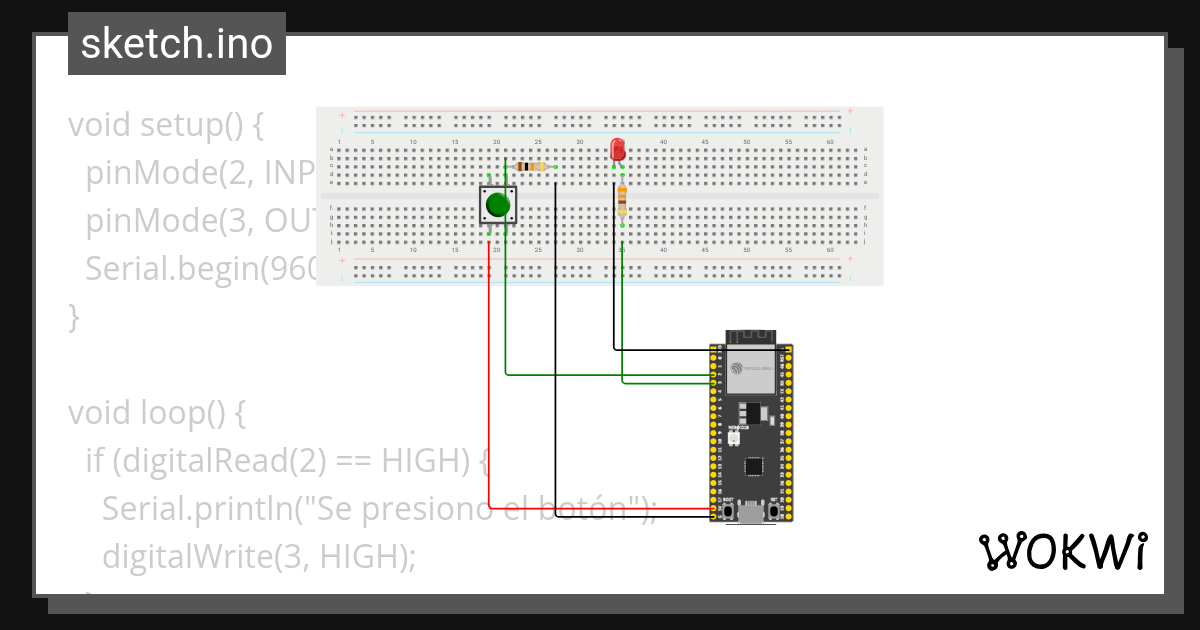 Botonled Wokwi Esp32 Stm32 Arduino Simulator